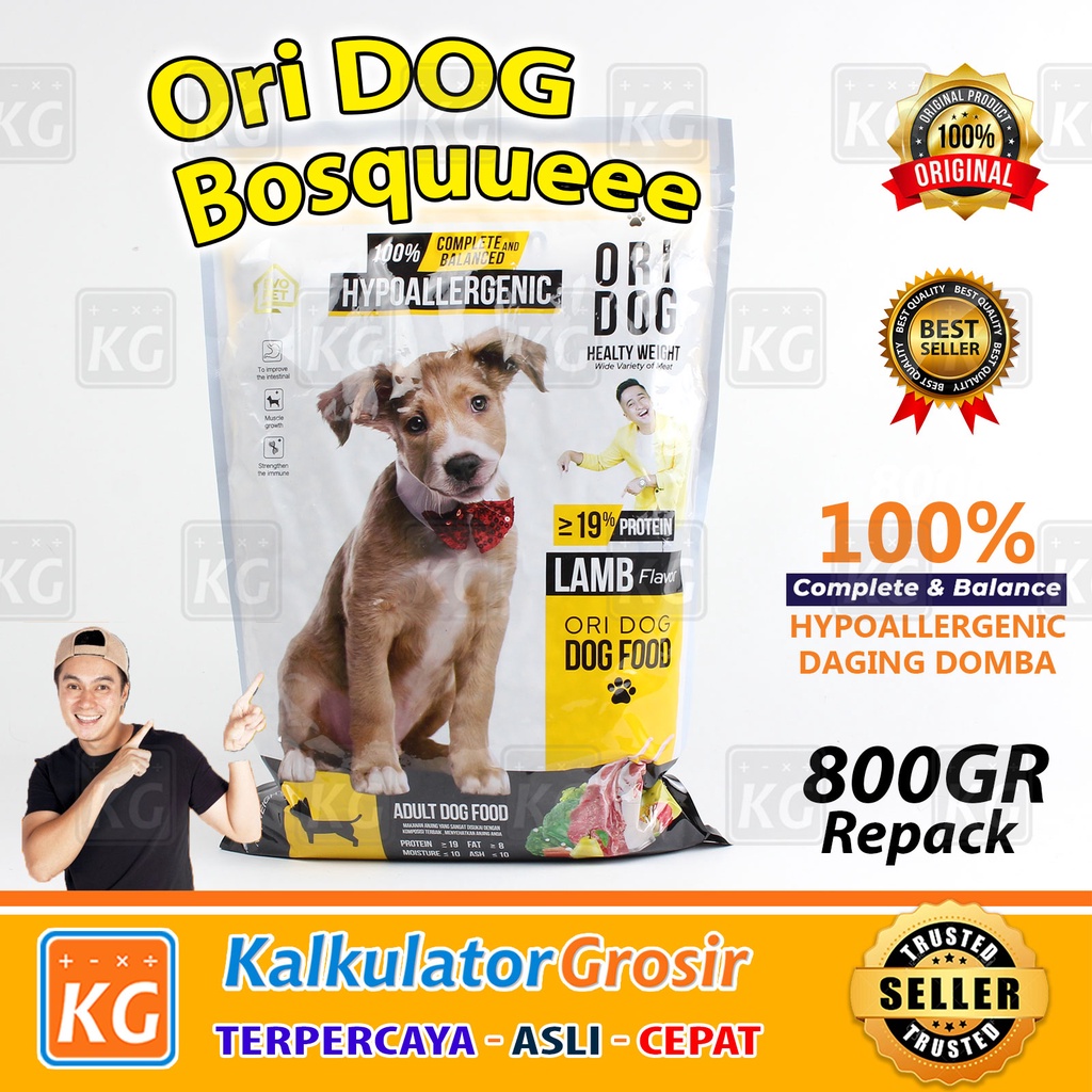 Jual Makanan Anjing Kering Ori Dog Daging Sapi / Domba Bolt 800gr Dog ...