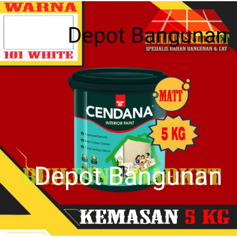 Jual Cat Tembok Mowilex Cendana Cat Plafon GRC Interior 5 KG - 101 ...