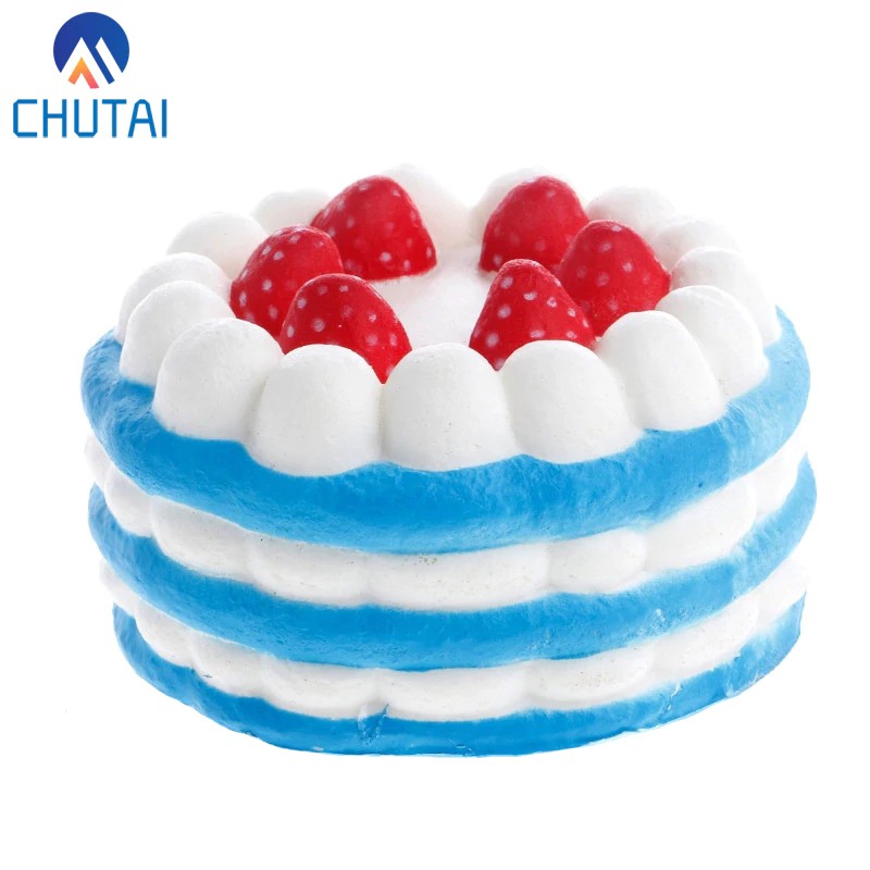 Jual Jumbo Simulation Strawberry Birthday Cake Squishy PU Slow Rising ...
