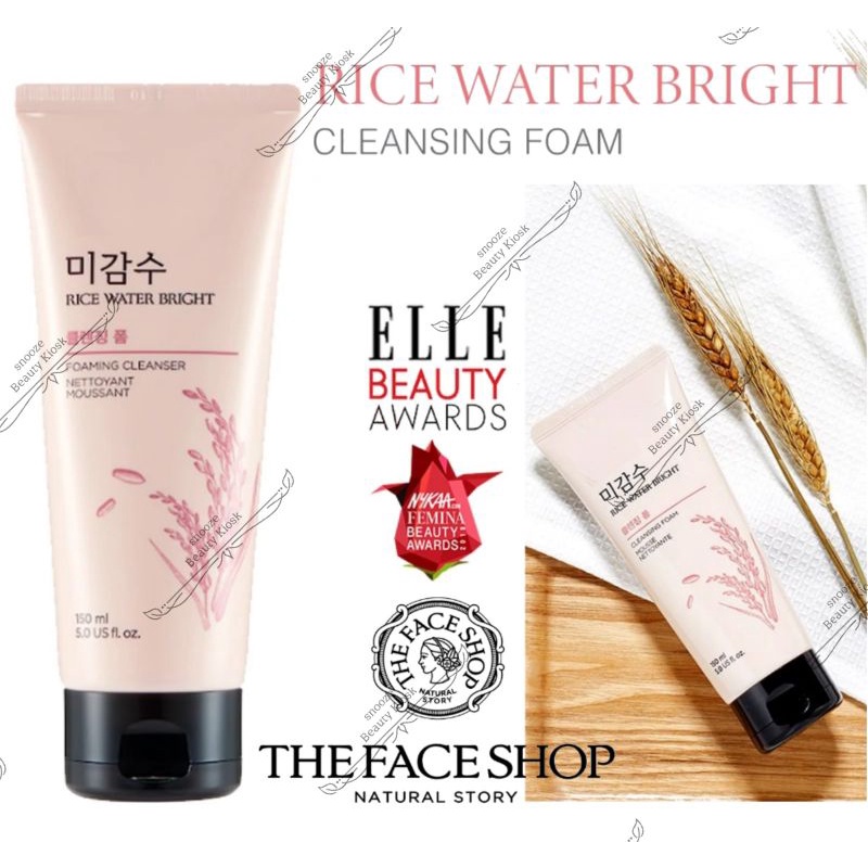 Jual The Face Shop Rice Water Bright Foaming Cleanser / Cleansing Foam ...