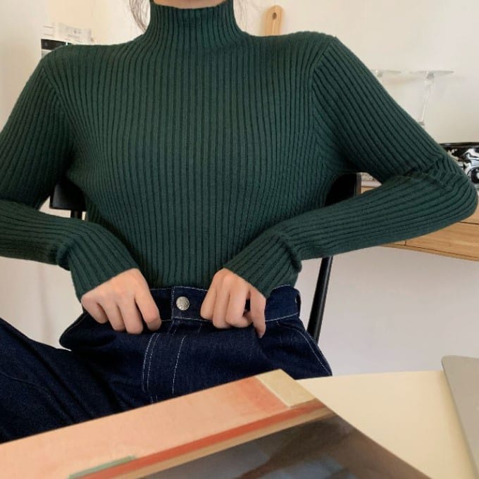 Jual DALEMAN RAJUT TURTLE NECK KOREAN STYLE / INNER TURTLENECK KNIT ...