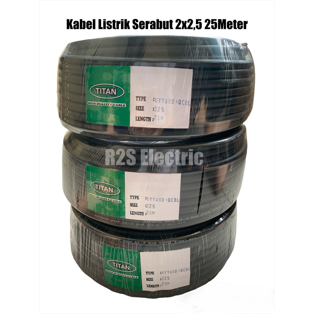 Jual Kabel TITAN 25 METER Listrik Serabut 2x2,5 25Meter - PAJERO Las ...