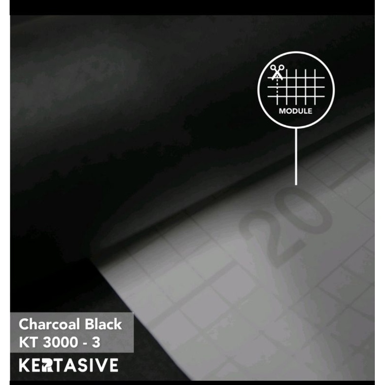 Jual Charcoal Black KT 3000-3 KERTASIVE PVC interior film | Shopee Indonesia
