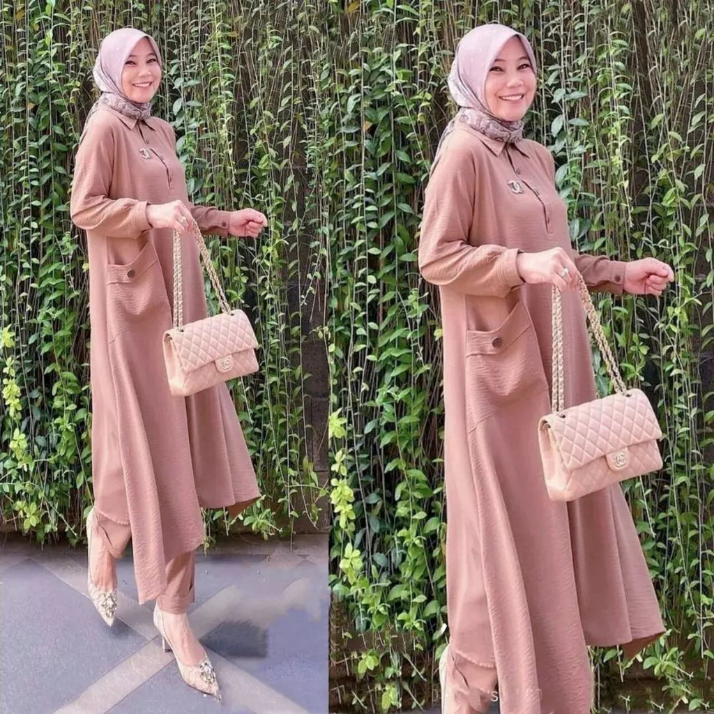 Jual Namira Set / Baju Setelan Wanita Muslimah Terbaru Tunik Dan Celana ...