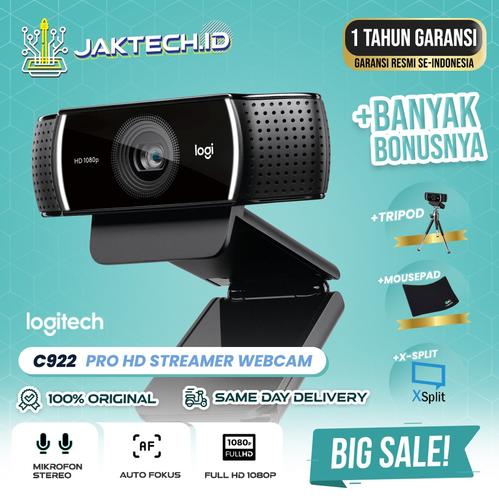 Jual Logitech C922 PRO / C930E Webcam Full HD Streamer Business GARANSI ...