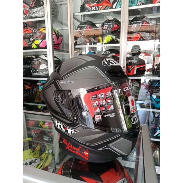 Jual Helm Full Face KYT TT COURSE TOURIST MATT COOL GREY | Shopee Indonesia
