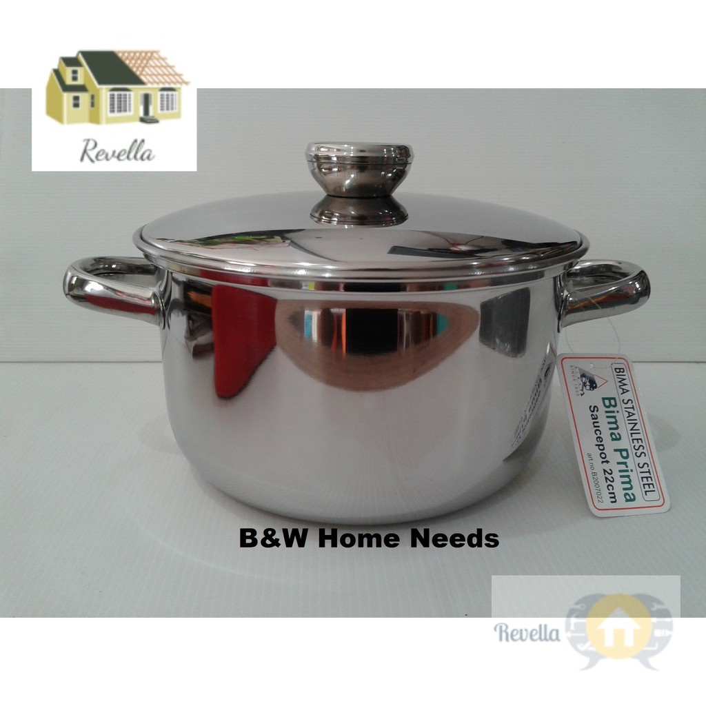 Jual Panci Bima 26 cm + Tutup Stainless Saucepot With Cover | Shopee ...