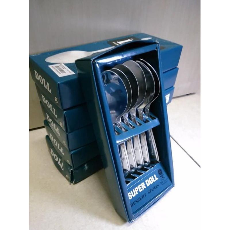 Jual 6PCS SENDOK SUPER DOLL/ SENDOK STAINLESS SUPER DOLL/ SENDOK MAKAN ...