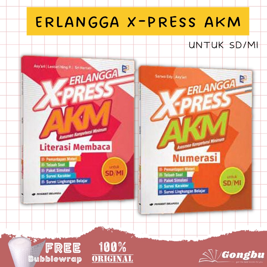 Jual Erlangga X-press AKM Numerasi & Literasi Membaca untuk SD/MI ...