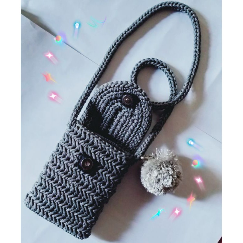 Jual Tas Rajut Hp Lucu Korea Slingbag Rajut Sarung Hp Tas Selempang ...