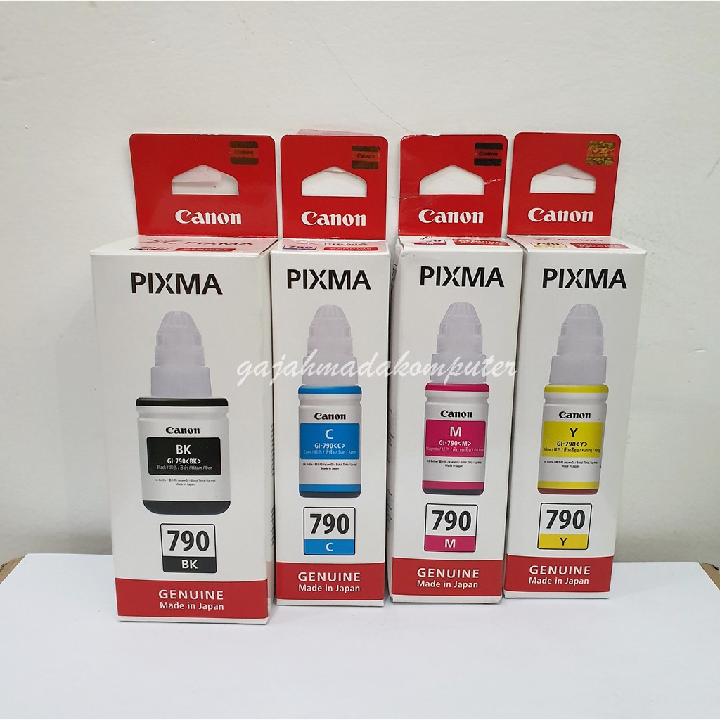 Jual Canon Original Ink GI 790 Set (GI-790Bk CMY) untuk Canon G series ...