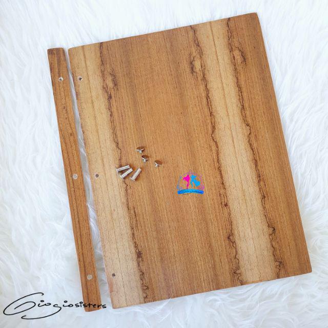 Jual Buku Menu Cover Kayu | Wooden Menu Book | Papan Menu Kayu Wood ...