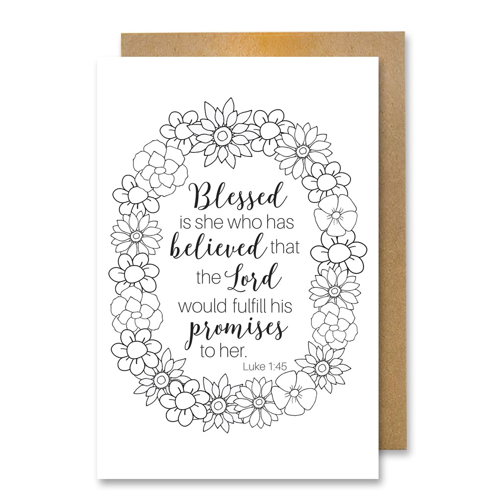 Jual DIY Coloring Card Mewarnai Kartu Rohani Ayat Akitab Bible Verse ...