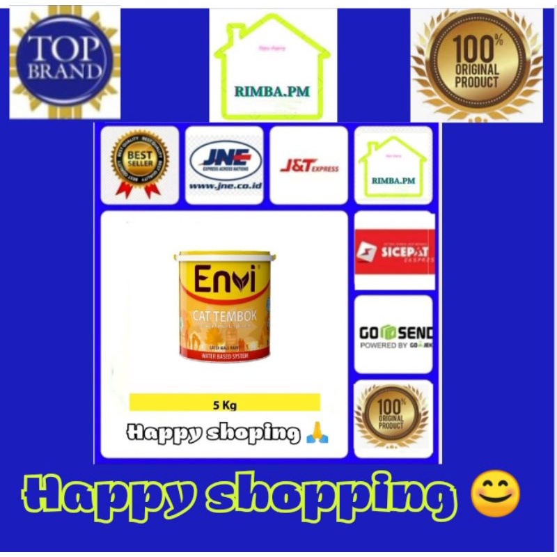 Jual Cat Tembok Envi 5 kg Varian Warna 3 | Shopee Indonesia