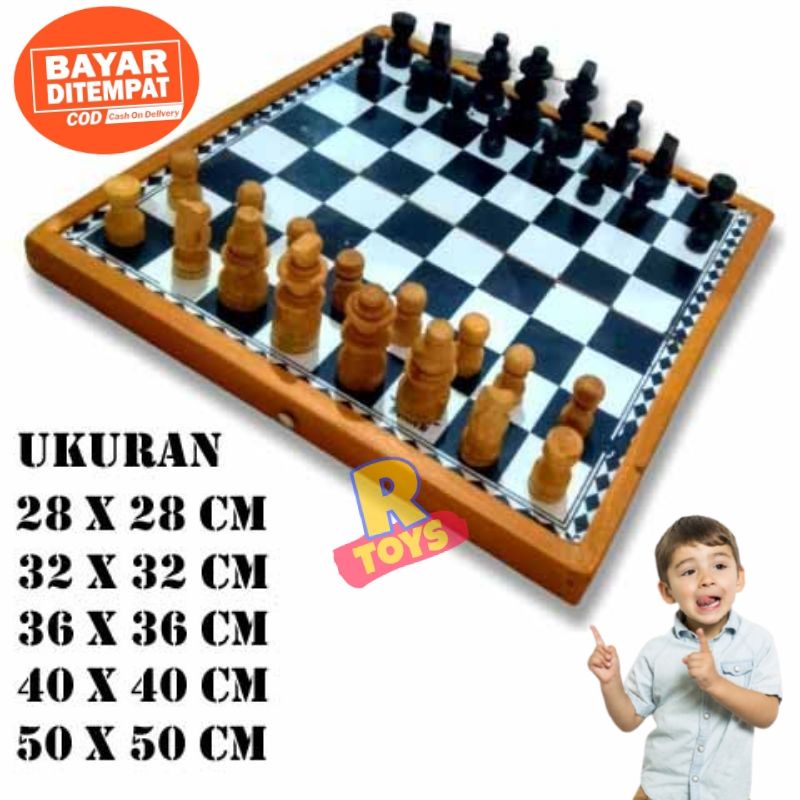 Jual [TERLENGKAP] CATUR KAYU KASPAROV TERMURAH S M L XL JUMBO / PAPAN ...