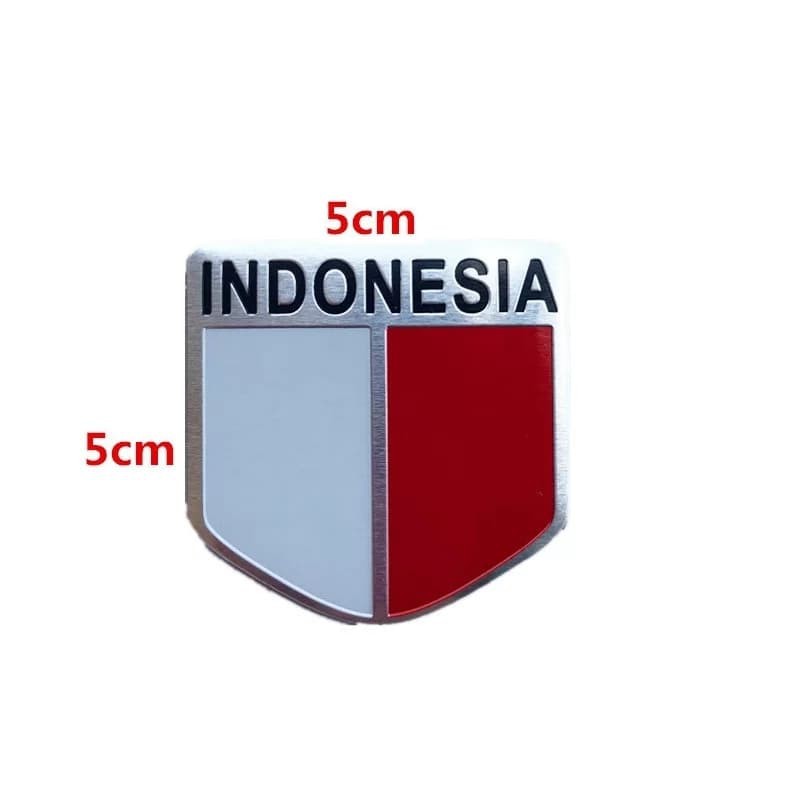 Jual sticker motor mobil bendera indonesia emblem logo indo almunium ...
