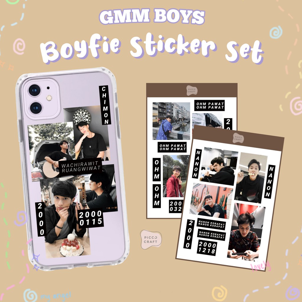 Jual STICKER GMM BOYS BOYFIE SET | AESTHETIC STICKER | NANON CHIMON OHM ...