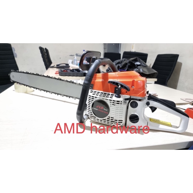 Jual MESIN CHAINSAW BENSIN JLD J5800 22" Gergaji Potong Pohon Kayu SENSO 2Tak Gasoline 5800 ...