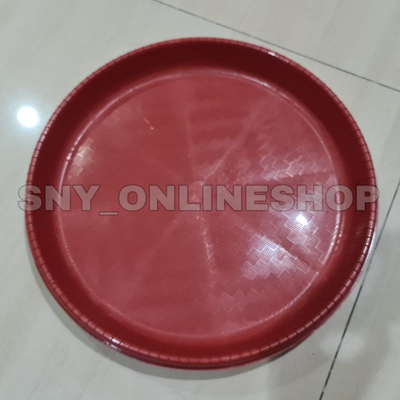 Jual Nampan Plastik / Tampah Plastik Bulat 35cm Vega Star - Merah ...