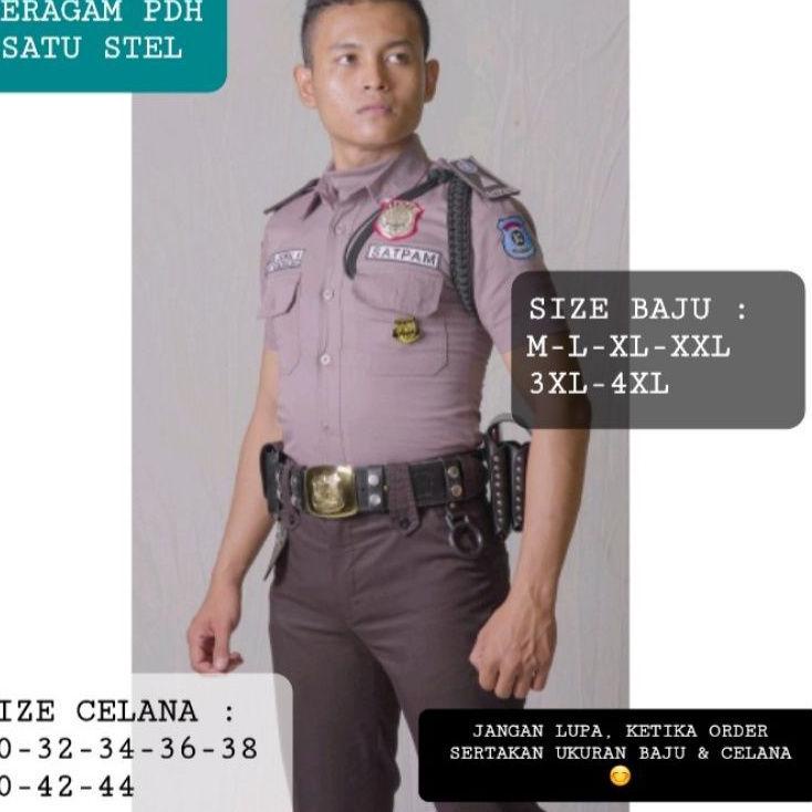 Jual Berkualitas! Stelan seragam satpam 2021 pdl pdh setelan baju ...