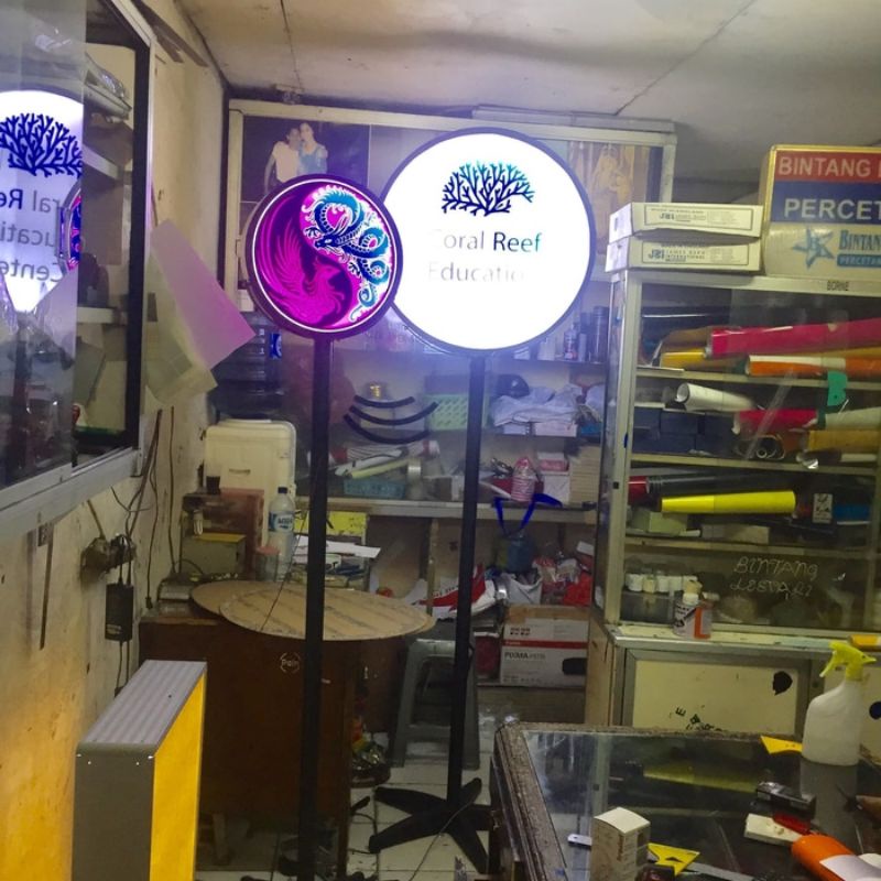 Jual neon box bulat standing | Shopee Indonesia