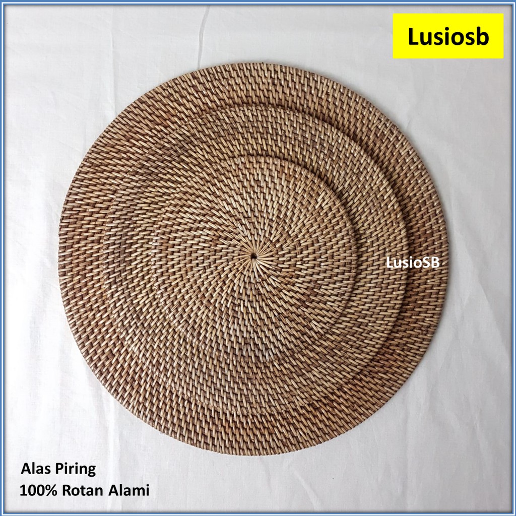 Jual Tatakan Piring Rotan 3 Ukuran Dark Brown / Rattan Placemat 3 Sizes ...