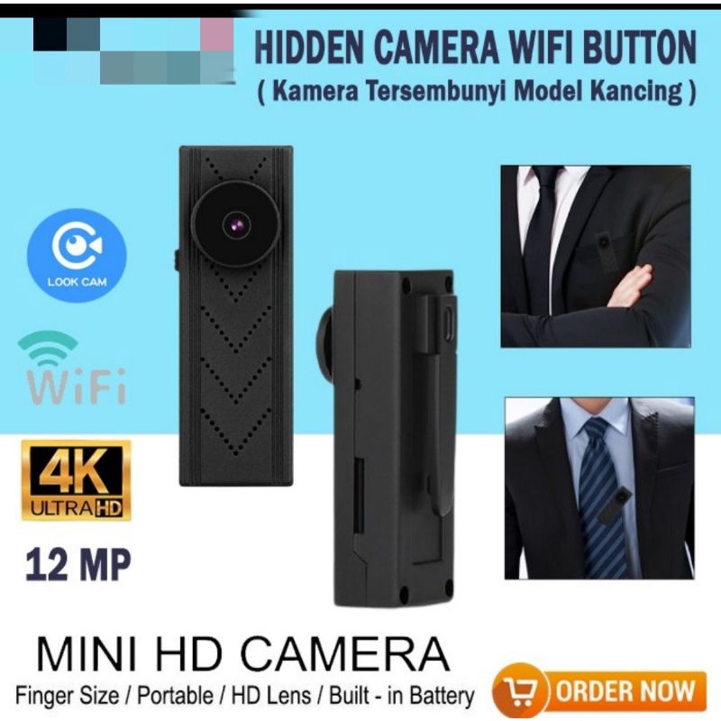 Jual kamera/Camera/ipcam/cctv/spy cam kancing baju wifi/bross baju ...