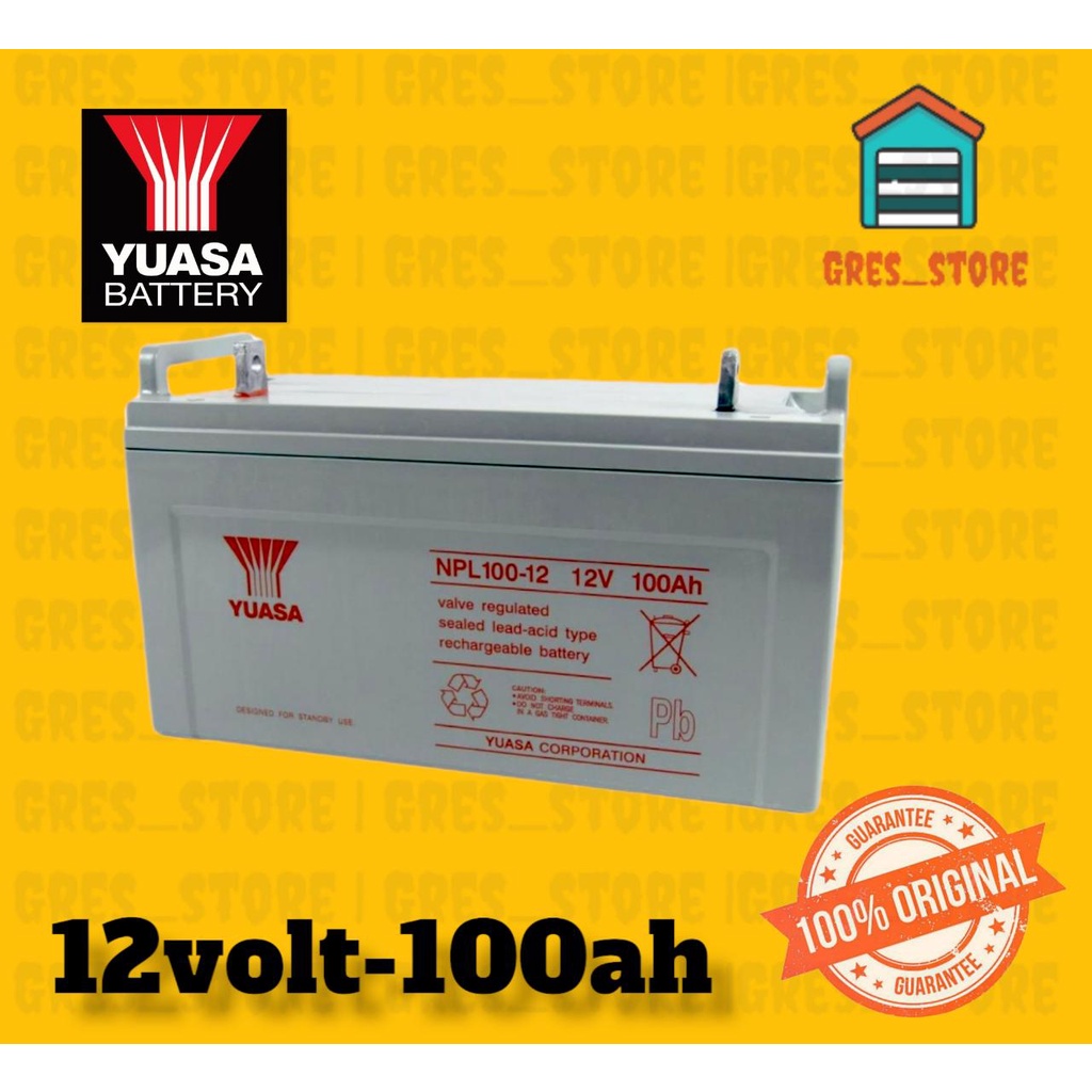 Jual Baterai Kering Yuasa 12v 100ah 12 v 100 ah AKI KERING YUASA 12V 100Ah | Shopee Indonesia