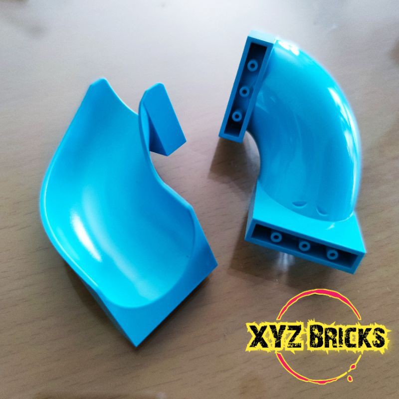Jual LEGO PARTS 6177207 - Slide Left 6x6x6 Medium Azur | Shopee Indonesia