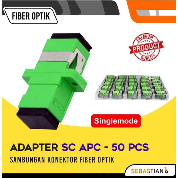 Jual Adapter SC APC Fiber Optic Connector Adaptor SC APC Fiber Optik ...