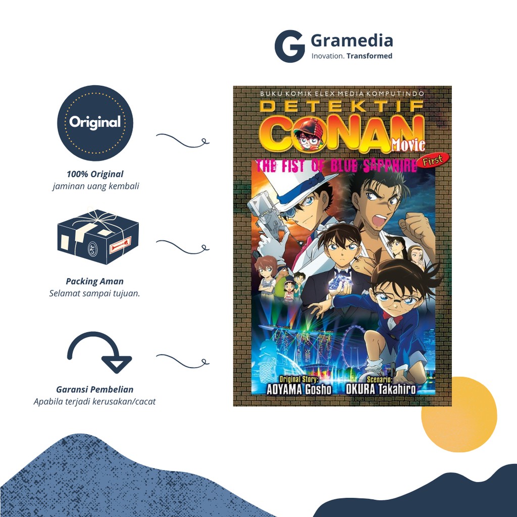 Jual Gramedia Cikupa - Detektif Conan Movie: The Fist of Blue Sapphire (first) | Shopee Indonesia