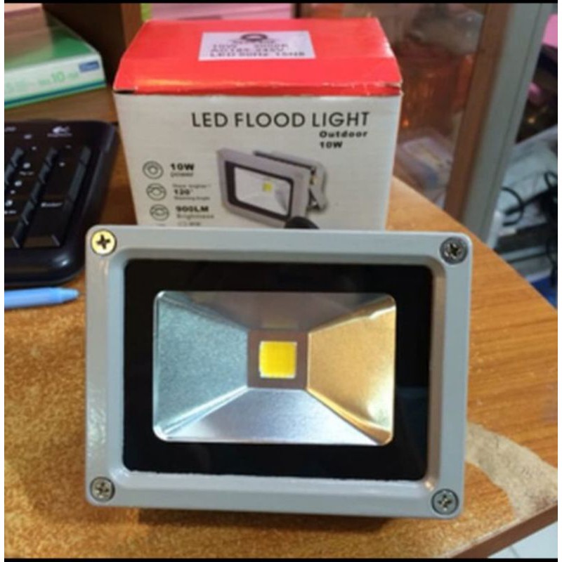 Jual lampu sorot led 10w 10w body abu led sorot outdoor taman reklame 10w | Shopee Indonesia