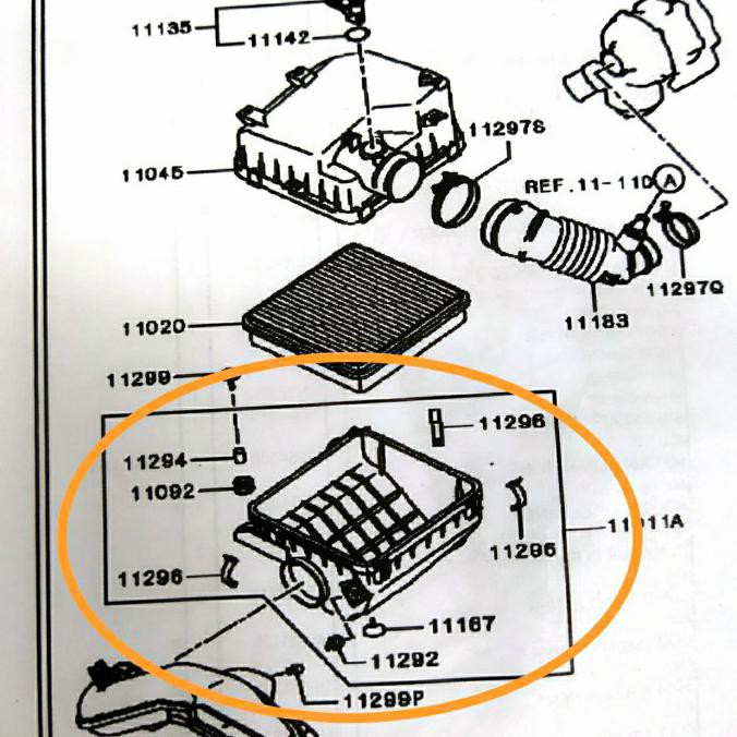 Jual box rumah filter udara pajero sport strada triton bagian bawah ...