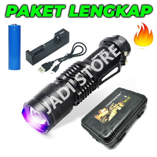 Jual 1 Set Box UV Senter UV Ultraviolet Senter LED 395nm Ultraviolet UV Flashlight Ultraviolet ...