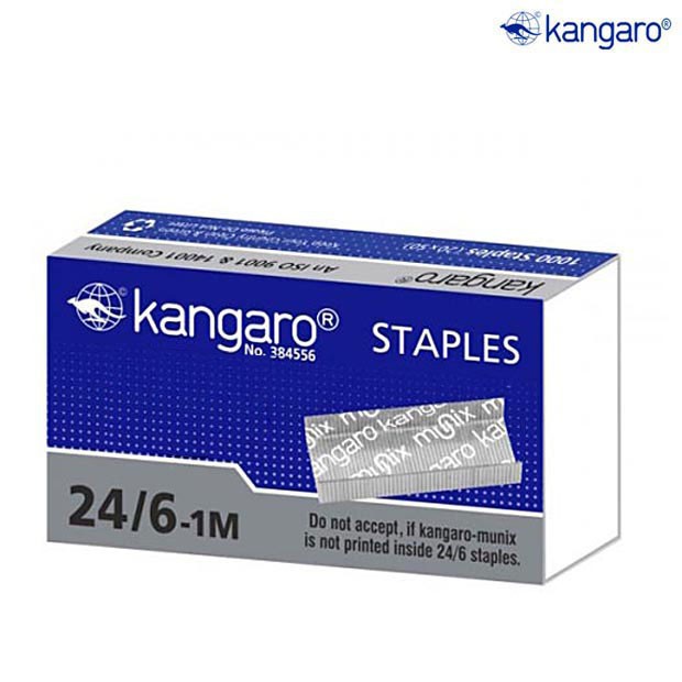 Jual Isi Staples Kangaro 24/6 -1M No.3 - PERPCS / isi hektar | Shopee ...