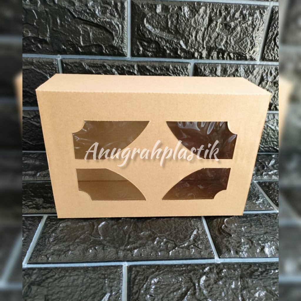 Jual Box slide / dus toples coklat kotak kue 22,5 x 15 x 7,5 cm PER ...