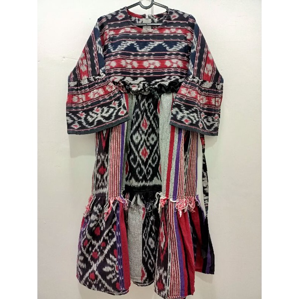 Jual Gamia Tenun Anak | Gamis Tenun Troso | Gamis Etnik | Shopee Indonesia