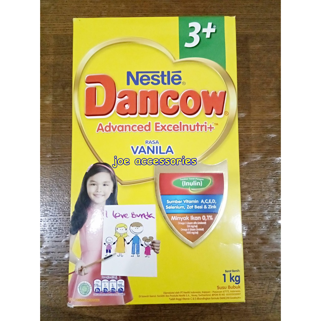 Jual dancow advanced excelnutri vanila 3-5 tahun box 1kg 1000g | Shopee ...