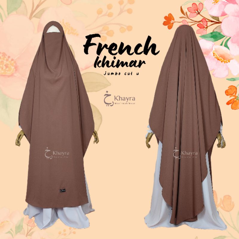 Jual FRENCH KHIMAR "U' JUMBO BY KHAYRA MUSLIMAH | Shopee Indonesia