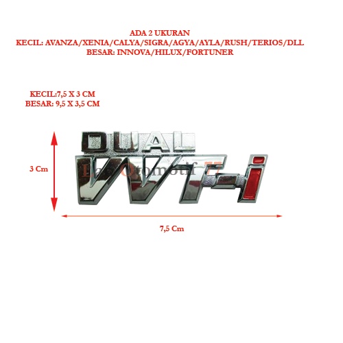 Jual Emblem Logo Mobil Tulisan Dual VVTI | Shopee Indonesia
