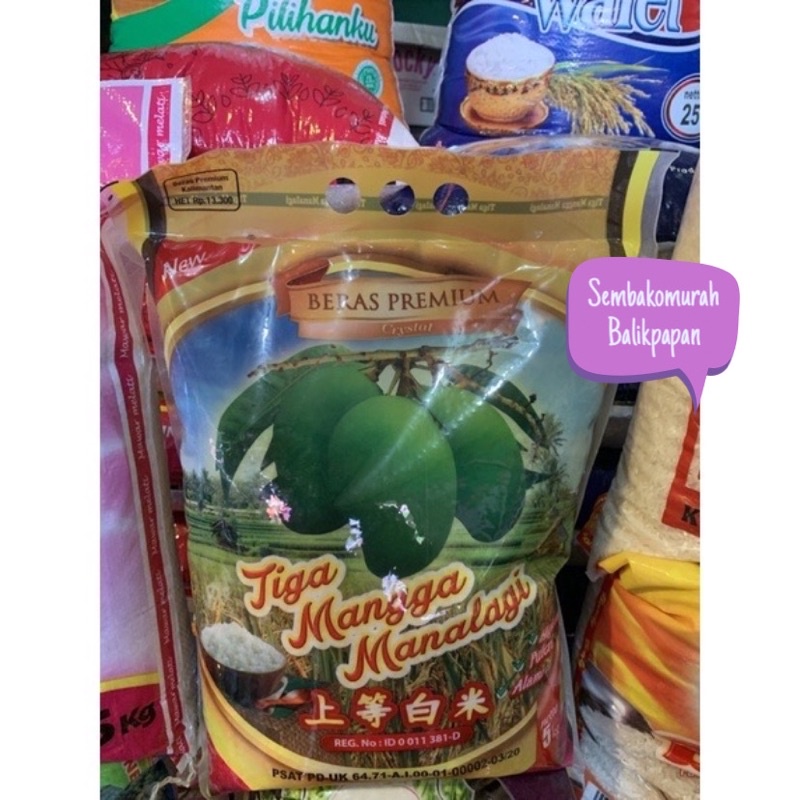 Jual beras TIGA MANGGA MANALAGI 5kg | Shopee Indonesia