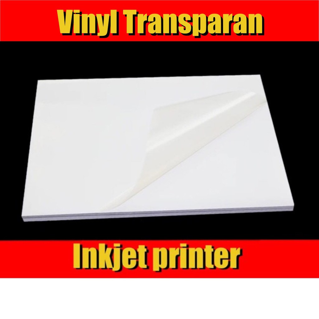 Jual Stiker Vinyl Transparan / Sticker Transparant Inkjet / Coating ...