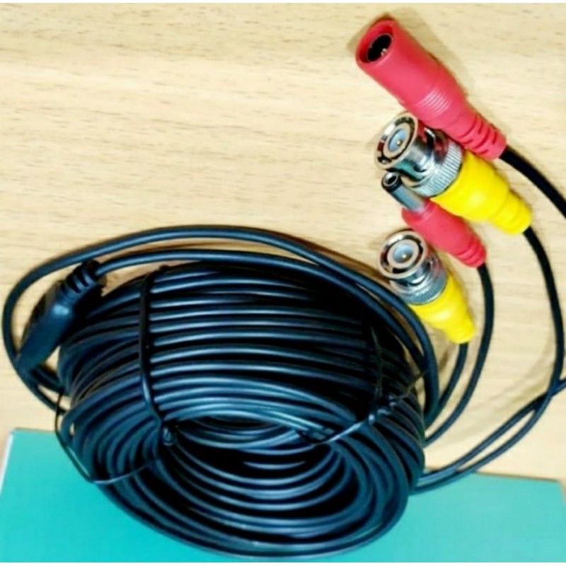 Jual Kabel Camera CCTV Konektor BNC 20 Meter / 20m (2 Jalur Power ...
