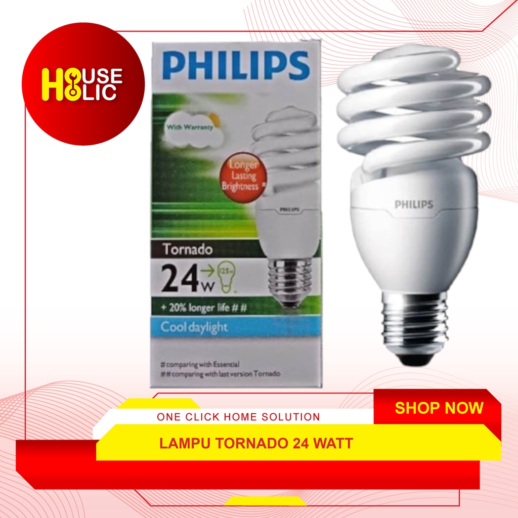 Jual Philips Lampu Tornado 24 W / Balon Lampu / Bohlam Lamp 24 Watt ...