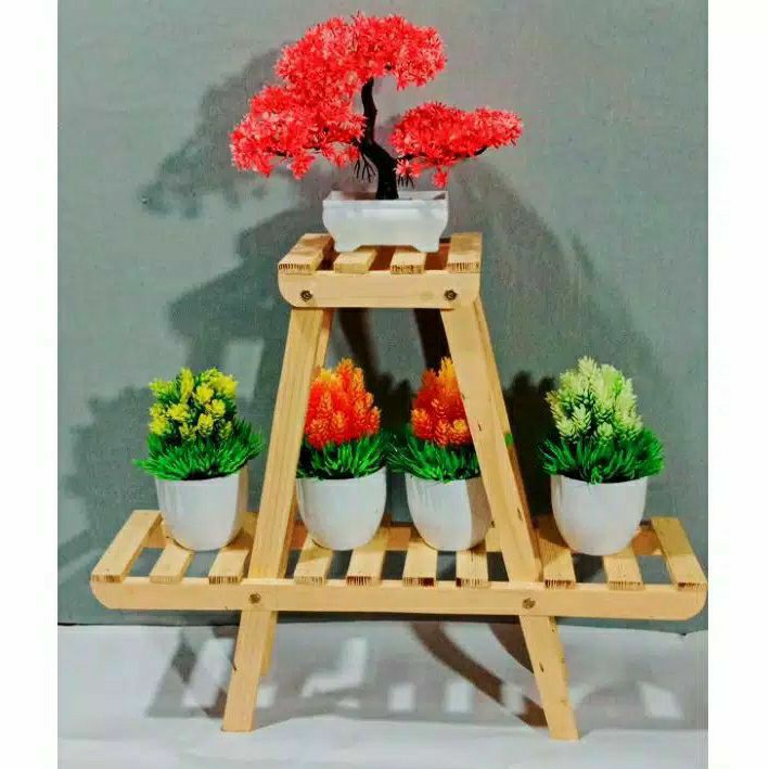 Jual Rak Pot Bunga Kayu Minimalis original /rak tempat tanaman bunga ...