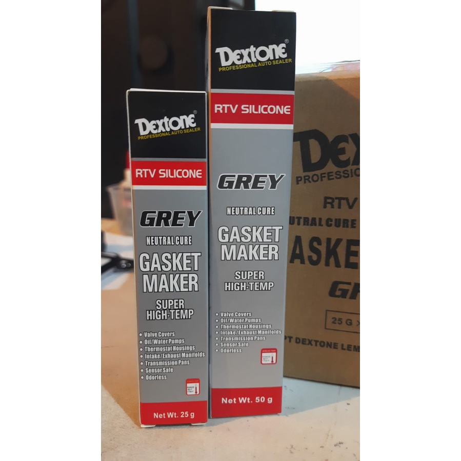 Jual Dextone Super Gasket Sealent RTV Silicone Neutral Cure Grey 50g ...