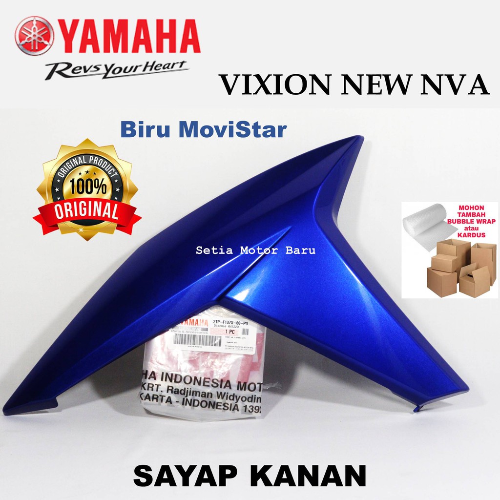 Jual Yamaha Winglet Sayap Motor Vixion New Advance Nva Kanan Biru ...