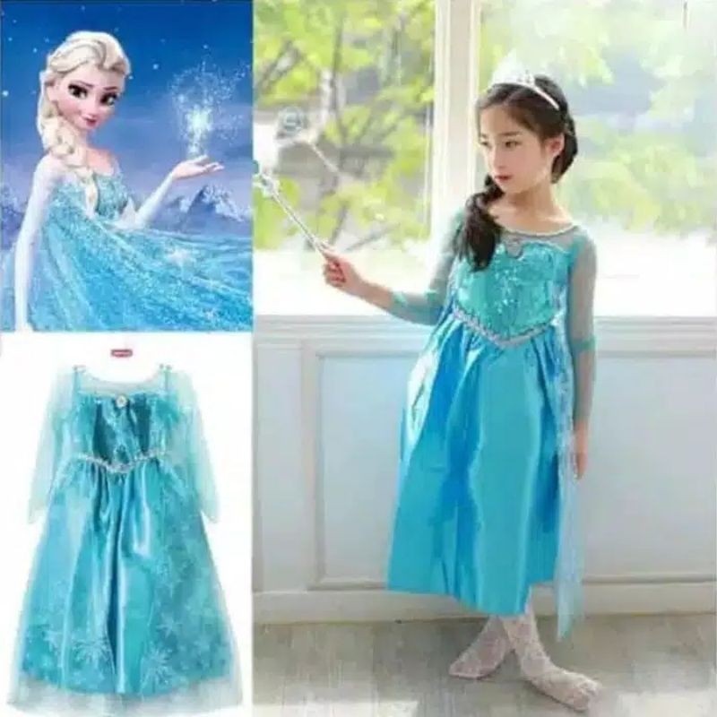 Jual 3T-8T BAJU ELSA FROZEN / KOSTUM ELSA / DRESA ELSA FROZEN | Shopee ...