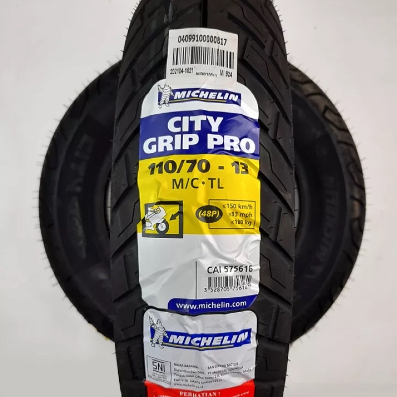 Jual BAN MICHELIN CITY GRIP PRO 110/70-13 M/C 48P FRONT ( BAN DEPAN ...