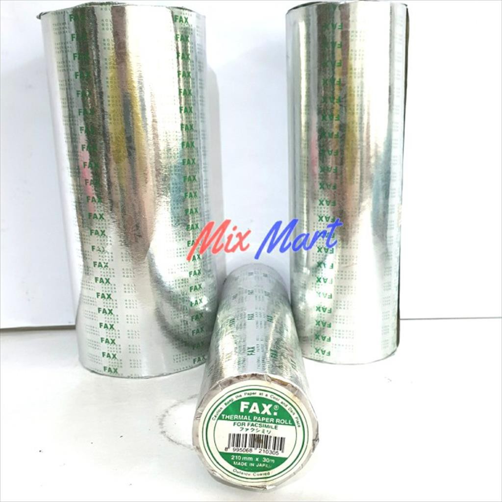 Jual Kertas Fax 210 mm x 30 Meter Merek FAX Original Thermal Paper Roll ...